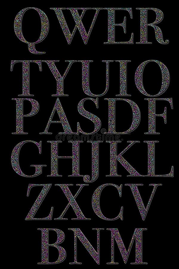 Illustrations of the Classic Serif Letters Stock Illustration ...