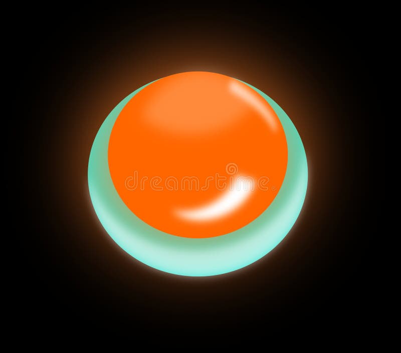 The Illustrations and Clipart. Orange Sphere Isolated on Black Stock ...