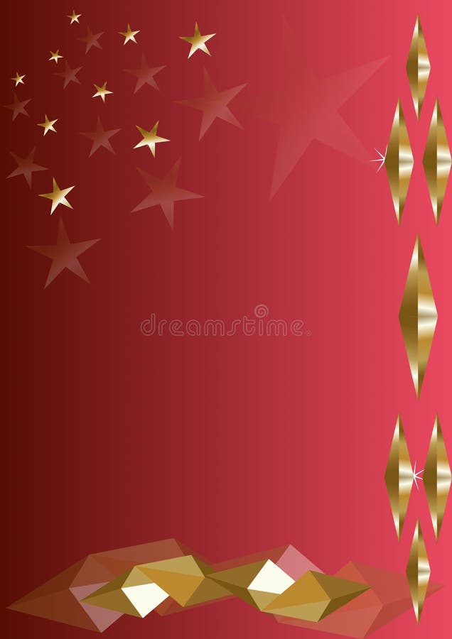 The Illustrations and Clipart. Red Background with Gold Stars Stock ...