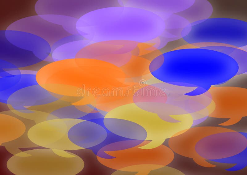 Vector Image. Abstract Image. Colorful Social Media Speech Bubbles ...