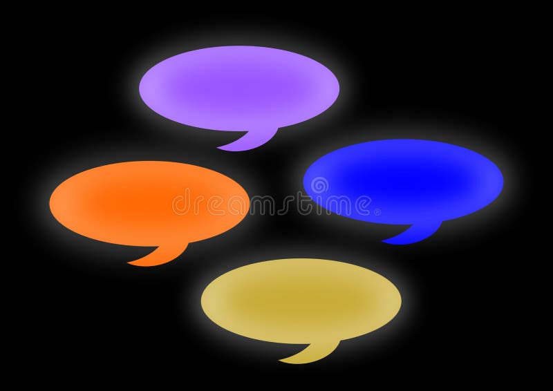 Vector Image. Abstract Image. Social Media Speech Bubbles Stock ...