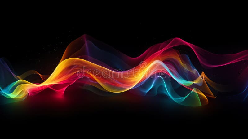 Colored Energies, Vibrations of the Sound of Music, Light Waves Stock ...