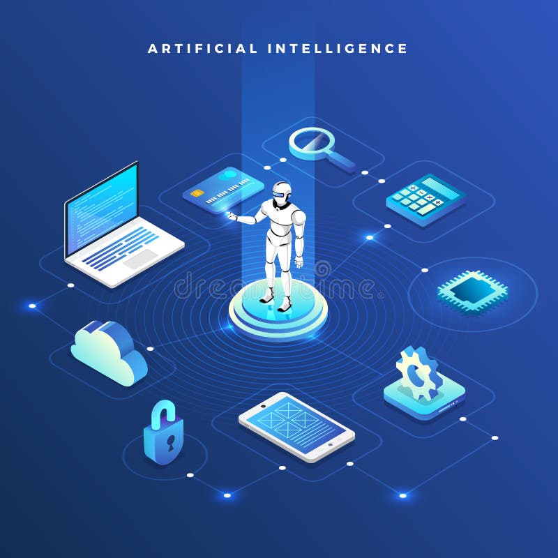 Ai Brain Isometric Stock Illustrations – 602 Ai Brain Isometric Stock ...