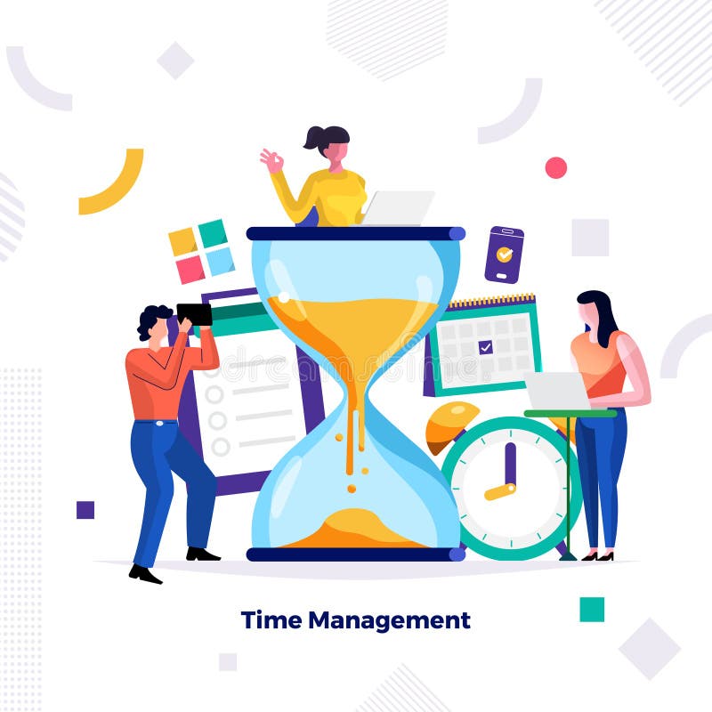 TIme management stock vector. Illustration of work, infographic - 158570973