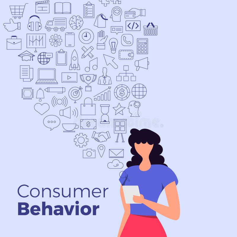Illustrations Consumer Behavior Stock Vector - Illustration of strategy ...