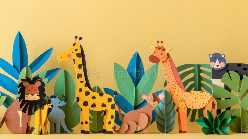 Created from Paper and Cardboard Animal Paper Dolls, Zoo, Illustrations ...