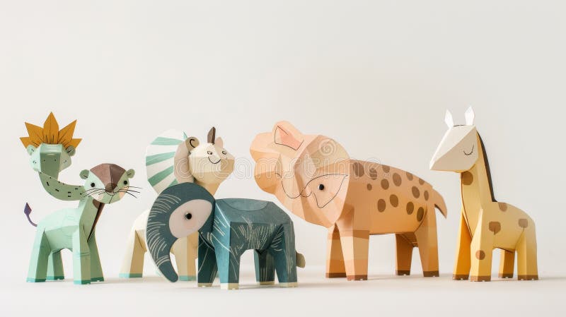 Created from Paper and Cardboard Animal Paper Dolls, Zoo, Illustrations ...