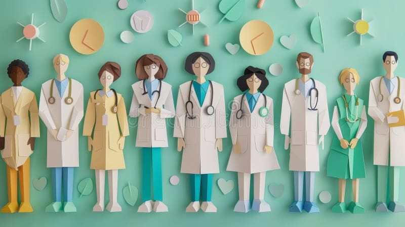 Created from Paper and Cardboard Paper Dolls for Doctors in the ...