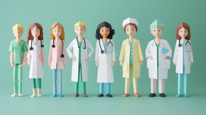 Created from Paper and Cardboard Paper Dolls for Doctors in the ...