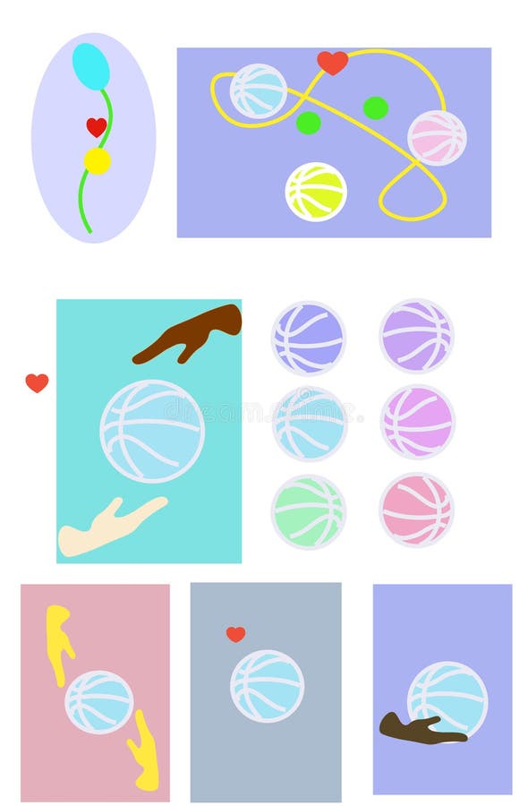 Illustrations from Drawings with a Sports Theme Stock Illustration ...