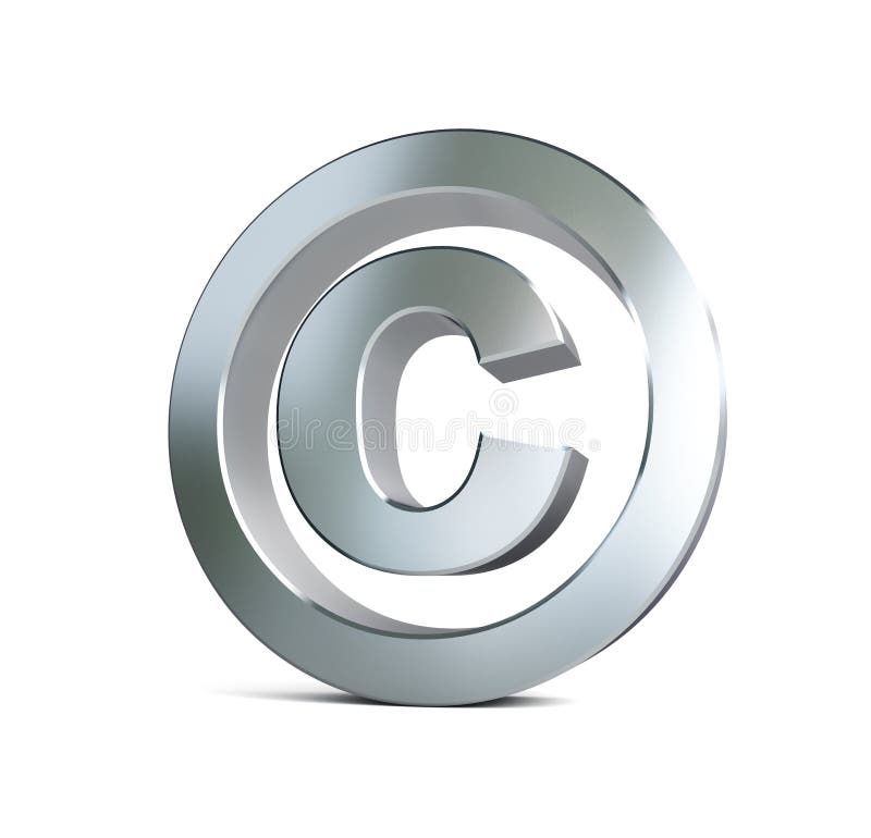 Signe de copyright 3D illustration stock. Illustration du propriété ...