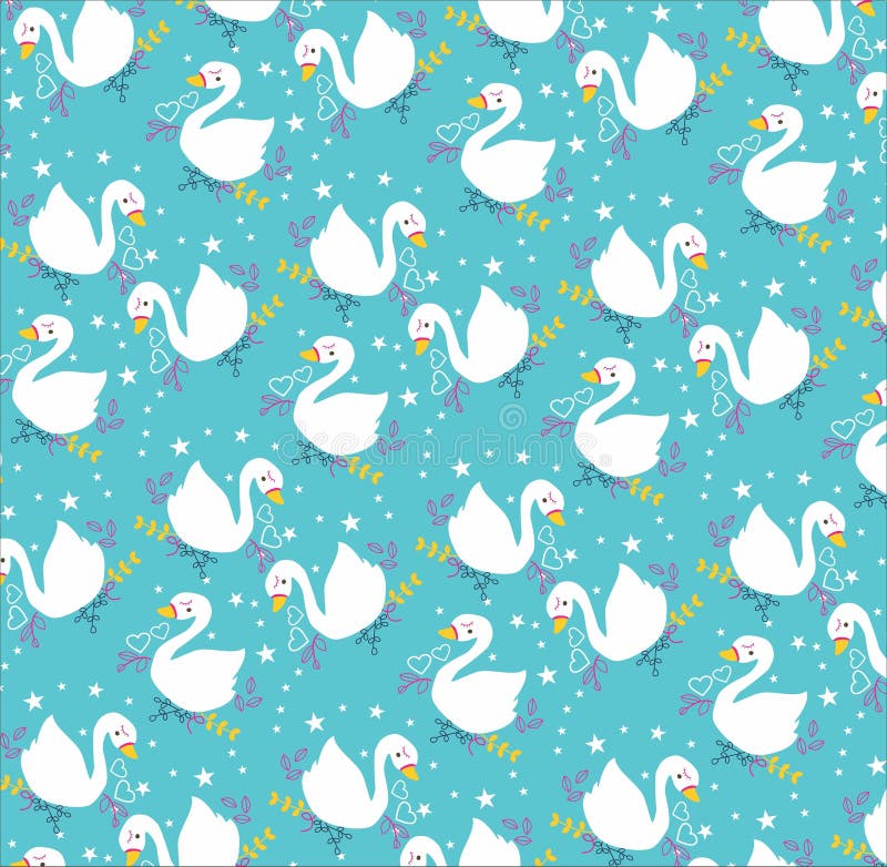 Duck All Over Pattern Print Vector Art Stock Vector - Illustration of ...