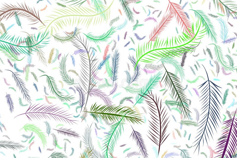 Illustrations of Feather. Details, Messy, Set & Cover. Stock Vector ...