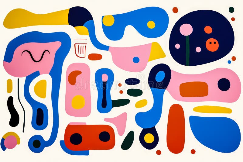 Illustrations Featuring Abstract Memphis Style Stock Photo - Image of ...