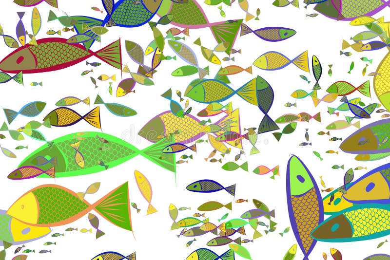 Illustrations of Fish. Art, Creative, Abstract & Digital. Stock Vector ...