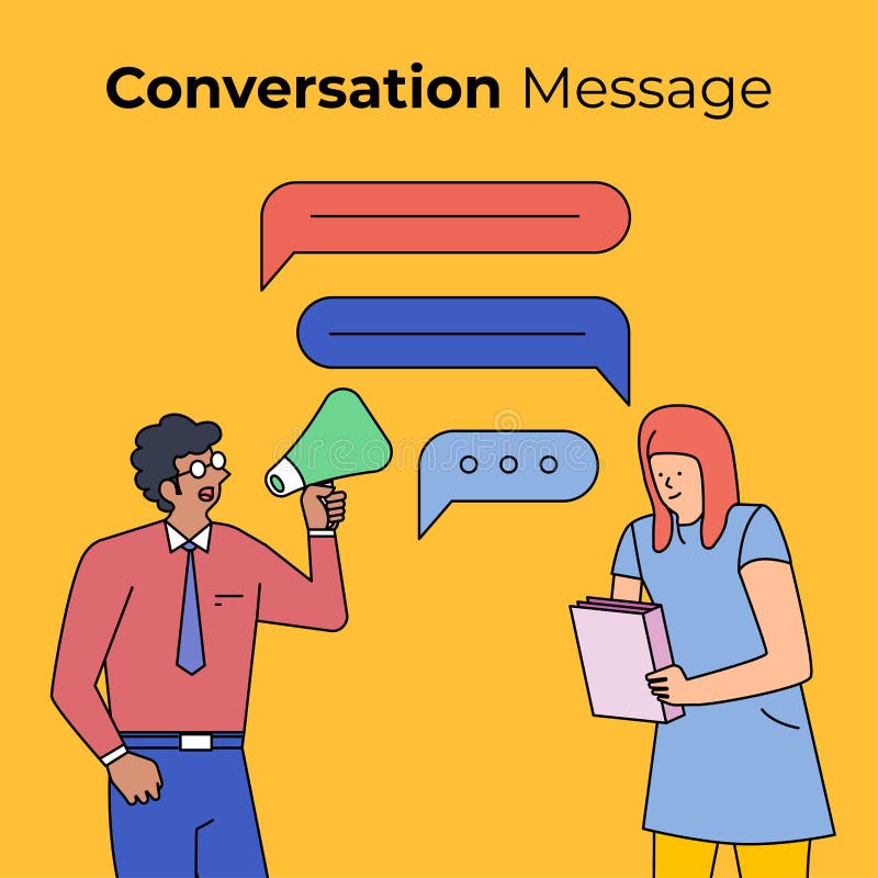 Conversation Message People Stock Vector - Illustration of business ...
