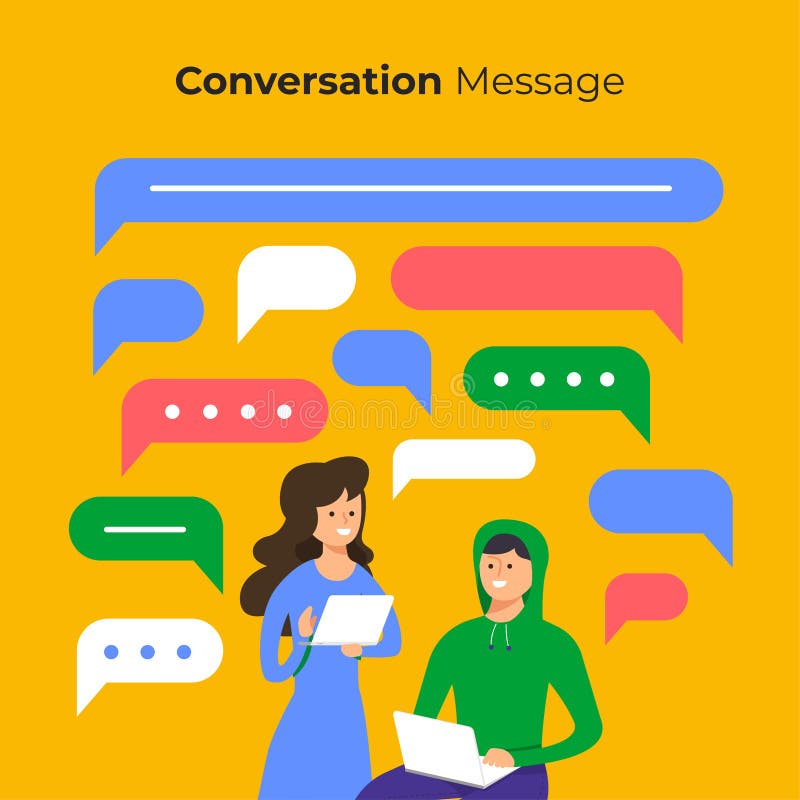Conversation Message People Stock Vector - Illustration of business ...