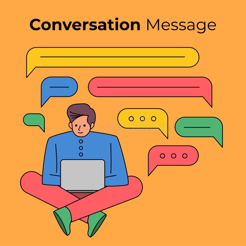 Conversation Message People Stock Vector - Illustration of person ...