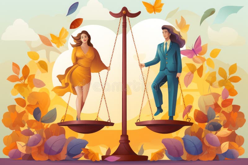 Illustrations Gender Equality Assets. Generative AI Stock Illustration ...