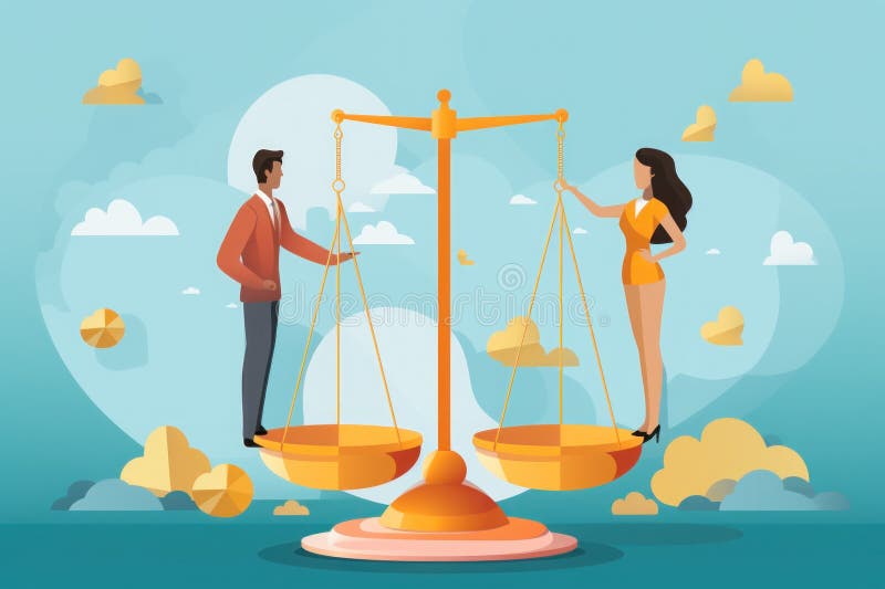 Illustrations Gender Equality Assets. Generative AI Stock Illustration ...