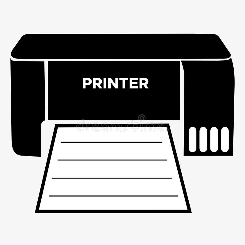Simple Printer Icon Vector Design Stock Vector - Illustration of good ...