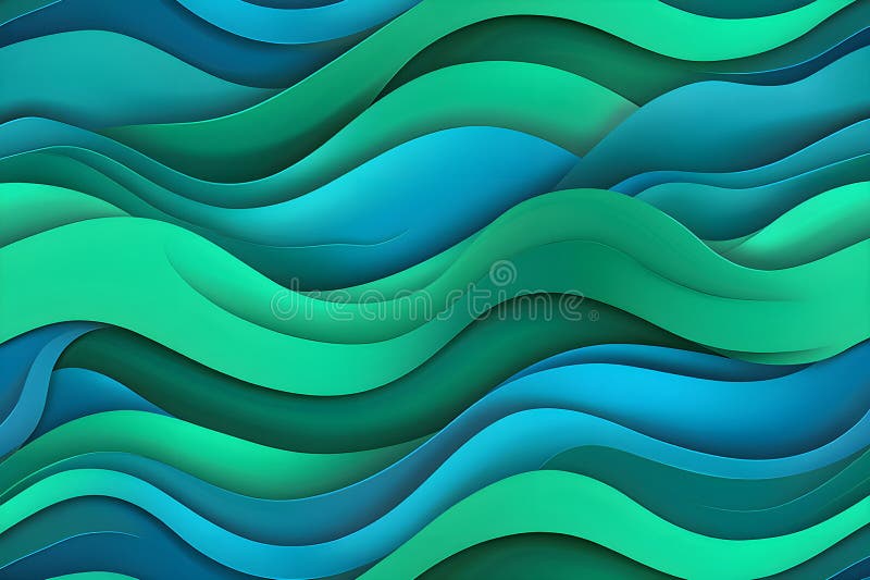 Illustrations Green and Blue Wave Abstract Vector Background. Abstract ...