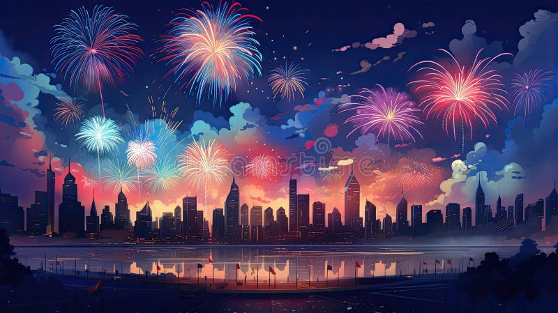 Illustrations Independence Day Theme Background Design. Stock ...