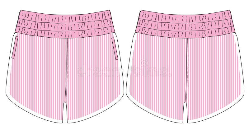 Ladies Shorts Outline Artwork Vector Art Stock Vector - Illustration of ...