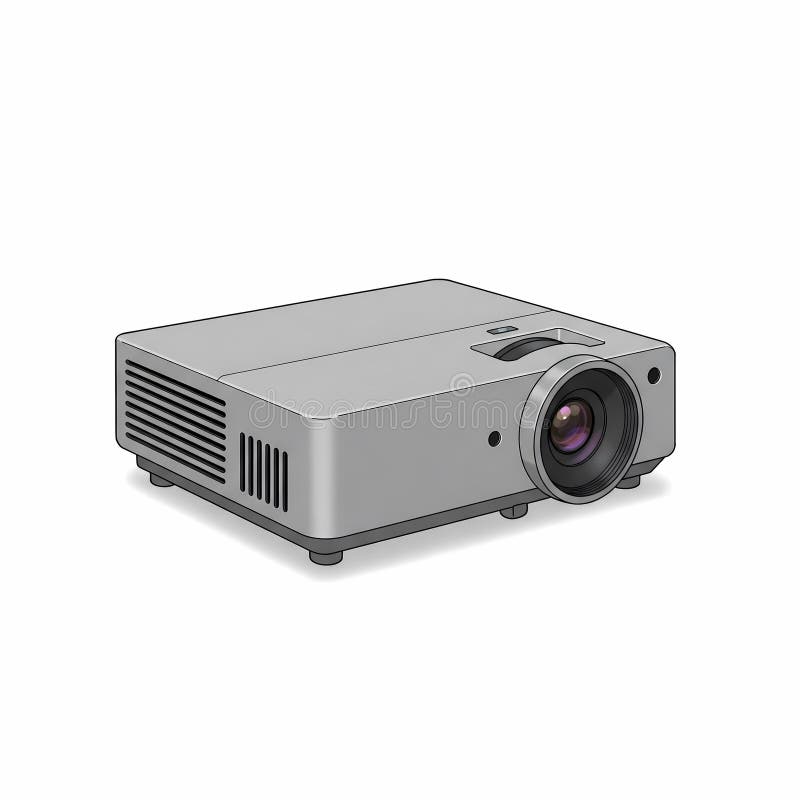 Illustrations of Light and Shadow from a Projector Stock Illustration ...