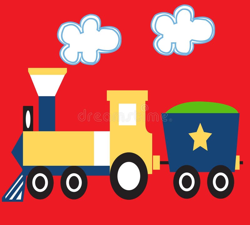 Little train vector art stock vector. Illustration of design - 307525124