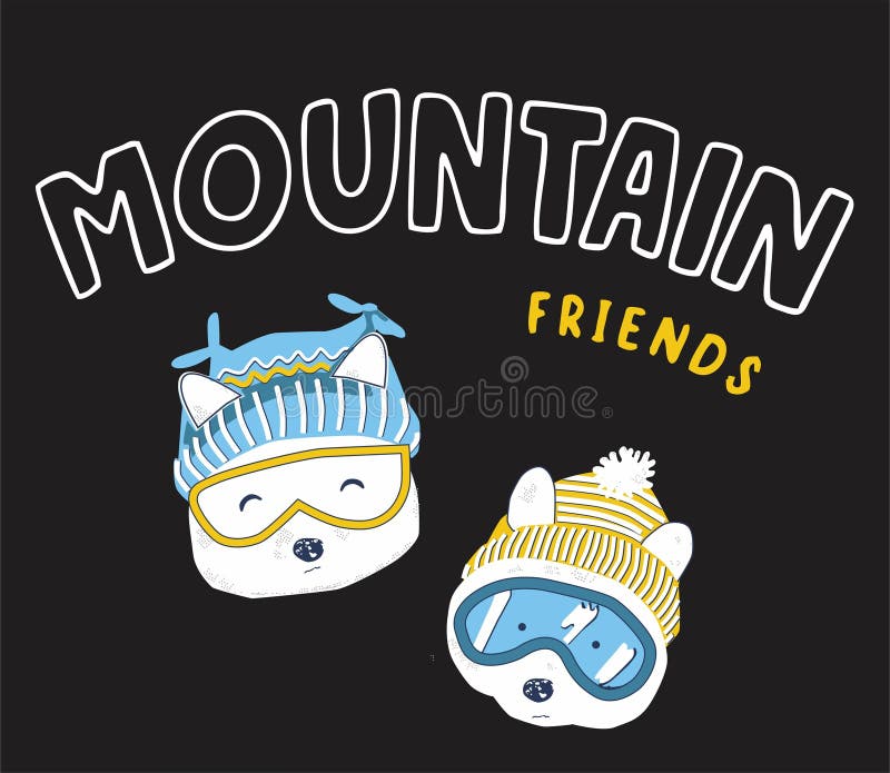 Mountain Face Print Vector Art Stock Vector - Illustration of shine ...