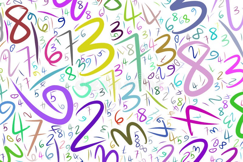Illustrations of Numbers. Backdrop, Decoration, Wallpaper & Web. Stock ...