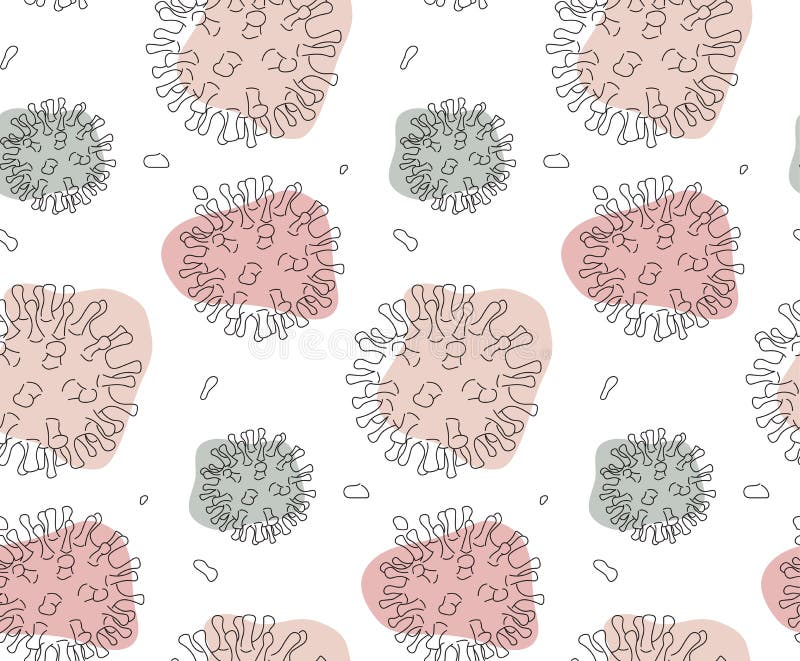Coronavirus Microbe Pattern. Virus Infection Stock Illustration ...