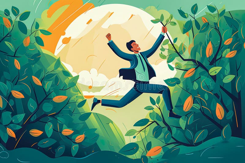 Illustrations of People Embracing Unexpected Setbacks As Opportunities ...