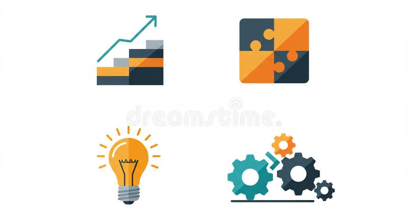 Illustrations of Progress, Ideas, Teamwork and Processes Stock ...