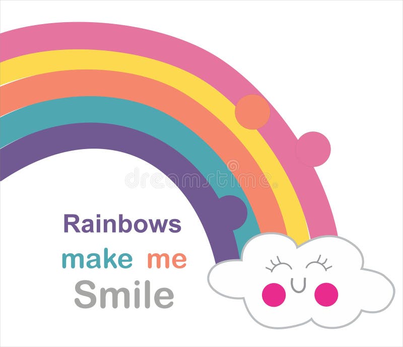 Rainbow Smile Character Color Icon Vector Illustration Stock ...