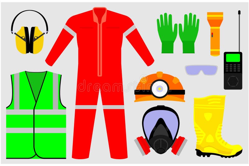 Illustrations of Safety Tools Stock Vector - Illustration of metal ...