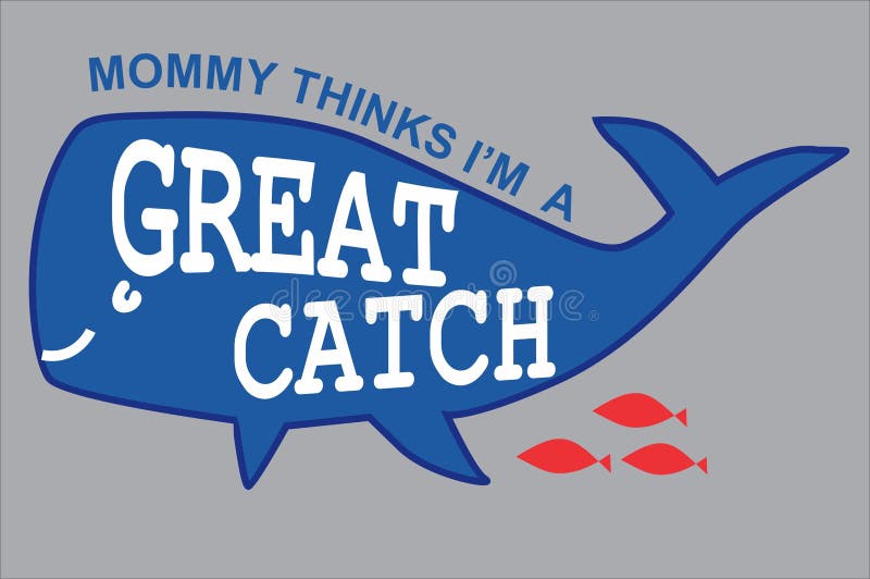 Shark Great Catch Print Vector & Art Stock Vector - Illustration of ...