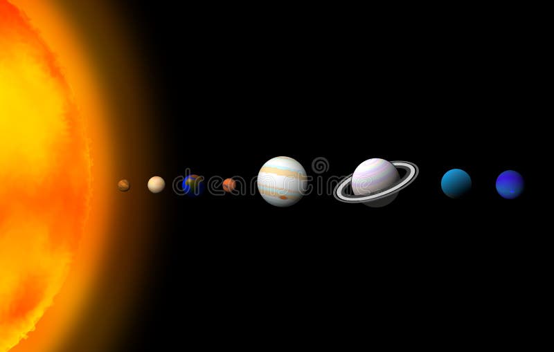 Illustrations of Solar System Graphic Design Wallpaper Stock ...