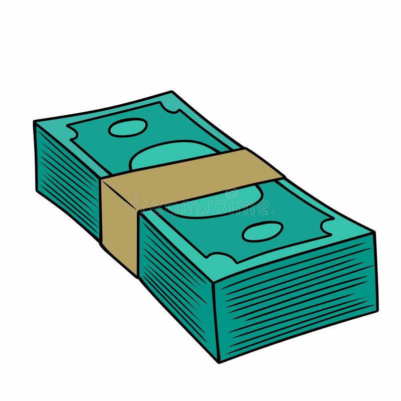 Illustrations Stack of Money on White Stock Illustration - Illustration ...