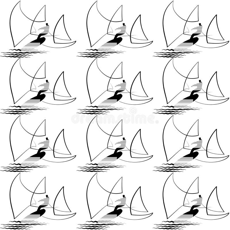 Illustrations on TheIllustrations on the Theme of Windsurfing and ...