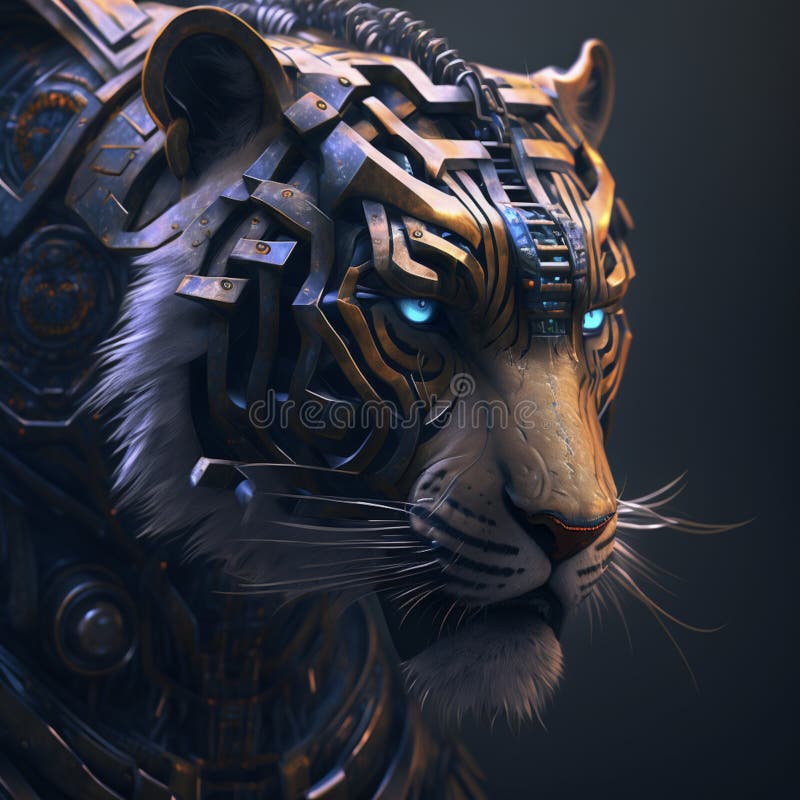 Tech Tiger Face Stock Illustrations – 198 Tech Tiger Face Stock ...