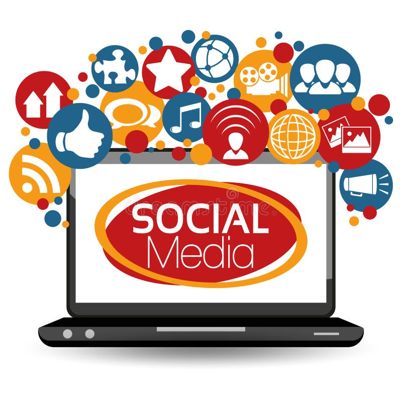 Illustrations-Vektor-Grafik-Social Media Vektor Abbildung ...