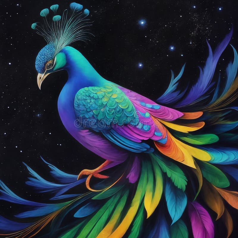 Illustrations of Abstract Art of Peacock Stock Illustration ...