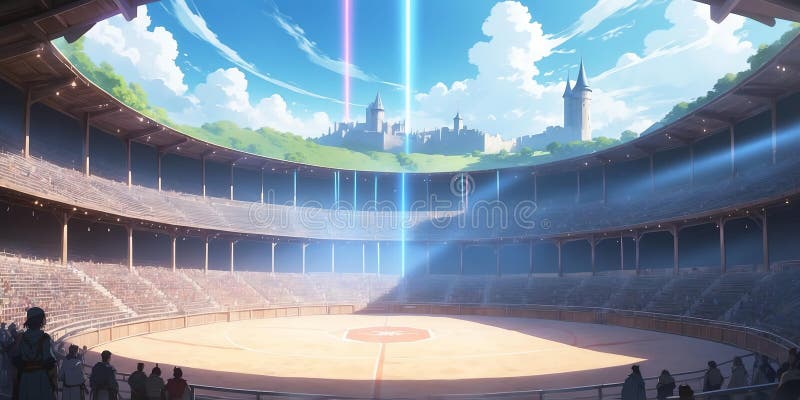 Illustrative Albedo Breathtaking Panoramic View of a Medieval Ai ...