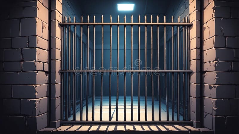 Illustrative Albedo Retro Anime Style Jail Front Illustration Ai ...