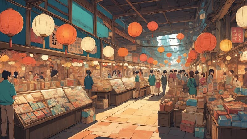 Anime Bazaar Illustration Stock Illustrations – 15 Anime Bazaar ...