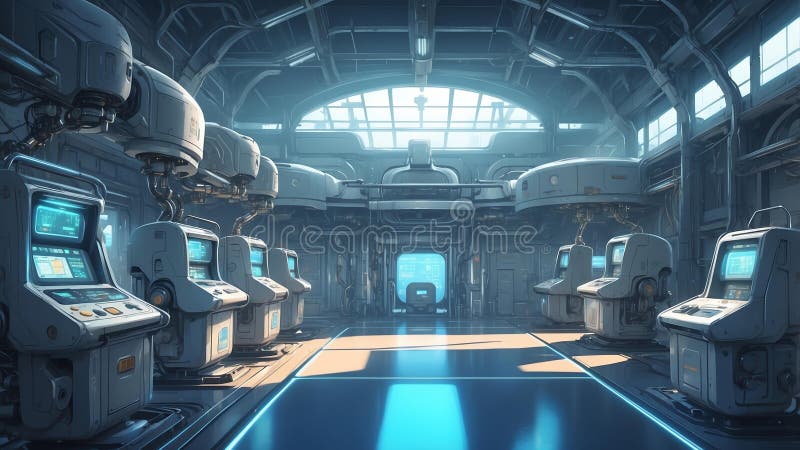 Anime Robotics Facility Stock Illustrations – 21 Anime Robotics ...