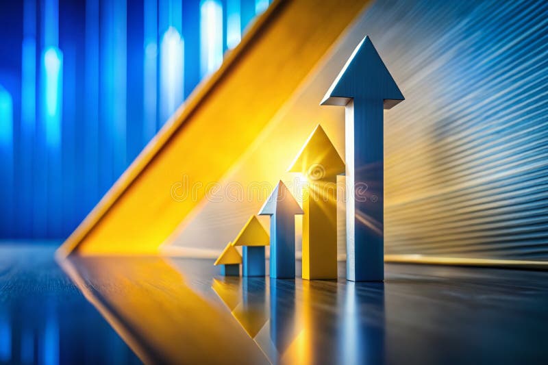 Illustrative Arrow Ascending a Bold Visual Representing Business Growth ...