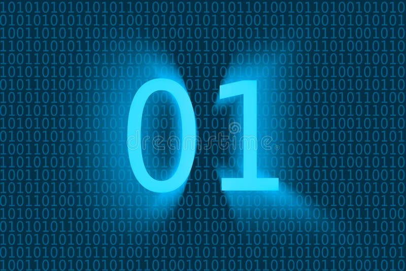 One and Zero Binary Codes in Computer Language Stock Illustration ...
